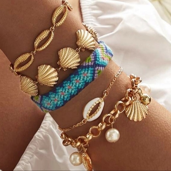 Fashion Jewelry | Jewelry | Boho Beaded Shell Bracelet 5 Piece Set 079 ...